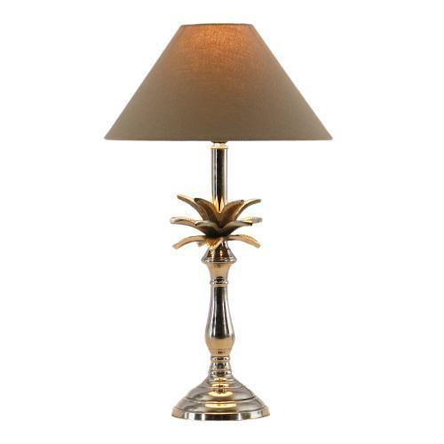 Lamp- Beautiful Pineapple Lamp with Taupe Shade – Beach 'n Bach Decor